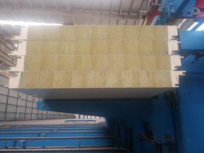 China Rockwool Sandwich Panel 50-200mm Fireproof Wall with 0.23-0.75 W/m²K Thermal Conductivity for Industrial Buildings for sale