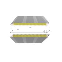 China Fireproof Rockwool Sandwich Panel 50-200mm Thickness for Construction Insulation with 0.23-0.75 W/m²K Thermal Conductivity for sale