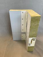 China Glasswool Fire Rated Curved Sandwich Panel - 50-200mm Thickness, 60-120kg/m³ Density for Thermal Insulation Walls for sale