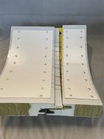 China Waterproof Rockwool Round Sandwich Panel Corner 60-120kg/m³ Density for Warehouse Building Insulation for sale