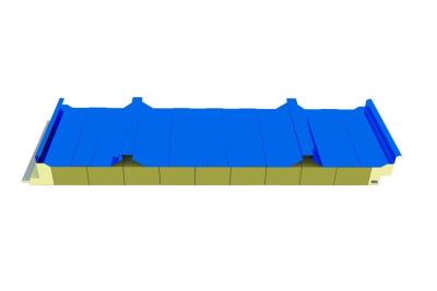China 50mm Rockwool Fire Resistant Sandwich Panels Cold Storage Thermal Insulation for sale