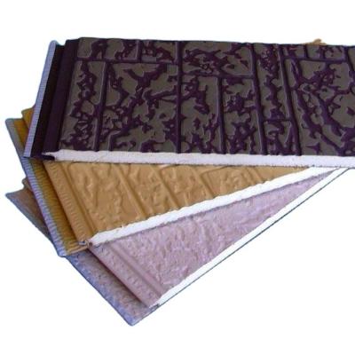 China PU Polyurethane Embossed Decorative Sandwich Panel Cladding - 15-Day Delivery, Fire-Resistant Insulation Metal Wall Panels for sale