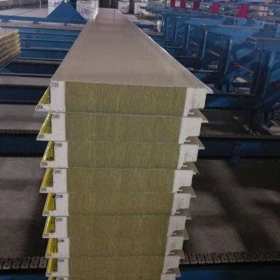 China CE Certified Rockwool Sandwich Panel 50-200mm Thickness with 1000mm Width for Construction Insulation for sale