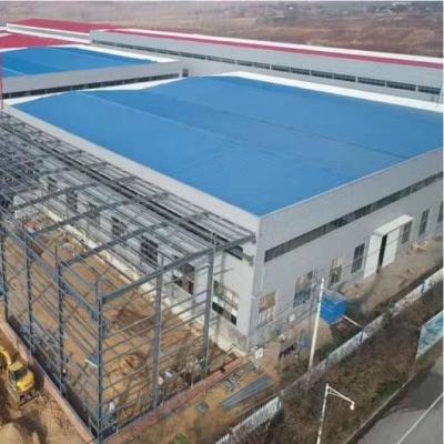 China Prefab Steel Warehouse Durable Gable Frame Building with C/Z Purlins 20m Span for sale