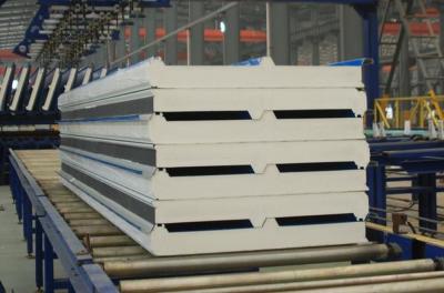 China PU Polyurethane Sandwich Panel 50-200mm Thickness for Roof and Wall Insulation for sale