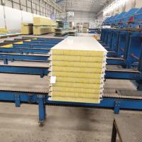China Fireproof Glasswool Sandwich Panel 50-200mm Thickness with 0.30-0.69 W/m²K Thermal Conductivity for Wall and Roof Applications for sale