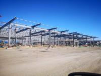 China Prefab Steel Warehouse Building Hot Dip Galvanized H Beam Structure 50 Year Durability for sale
