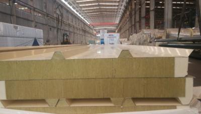 China Rockwool Sandwich Panel 90-150kg/m3 Density Fireproof Insulation Board for sale