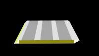 China Baodu Rockwool Glasswool Polyurethane Sandwich Panels 100mm Thickness with 41dB Sound Insulation for Warehouse Walls and Roofs for sale