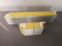 China Fireproof Insulated PUF 25mm Sandwich Panel with PU Rockwool - 35-41dB Sound Insulation, CE Certified for sale