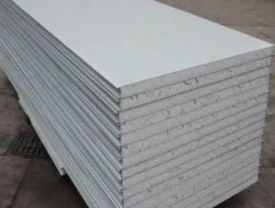 China 50mm EPS Sandwich Panel with 8kg/m³ Density for Thermal Insulated Walls and Roofs - Waterproof & Fireproof for sale