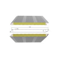 China 100mm Rockwool Sandwich Panel for Wall and Roof Building with PU Edge for sale