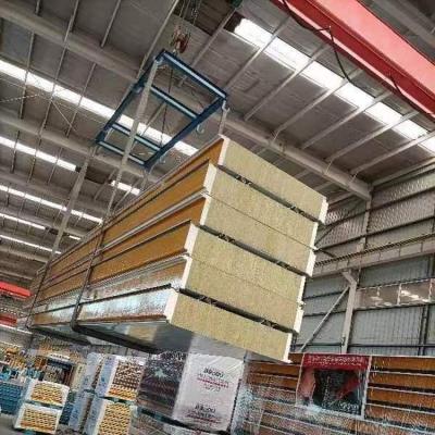 China Customized Length Rockwool Sandwich Panel 80mm Fireproof Insulation CE for sale