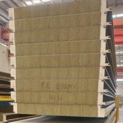 China PU Sealing Rockwool Sandwich Panel 50-200mm Waterproof Insulation Board for sale