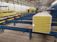 China Fireproof Glass Wool Sandwich Panel 100mm Thickness 64kg Density for Soundproofing for sale