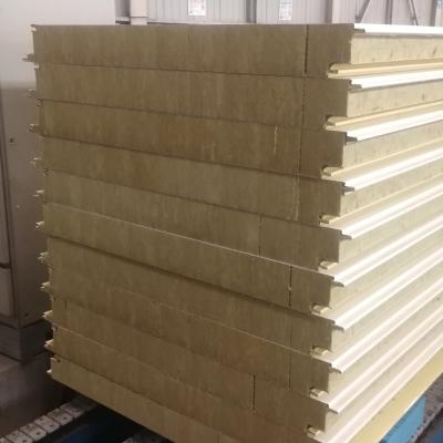 China CE Certified Rockwool Insulated Sandwich Panel 50-200mm Thickness for Wall and Roof for sale