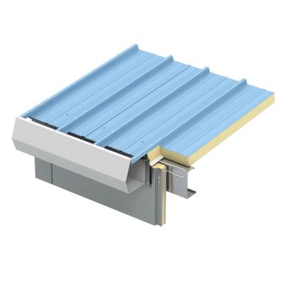 China 50mm Soundproof Polyurethane Sandwich Panel - 1000mm Width, 40-42kg/m³ Density for Insulated Roof Systems for sale
