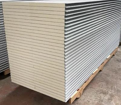 China 50mm-200mm Polyurethane Sandwich Wall Roof Panels with 40-42kg/m³ Density and 0.4-0.8mm Steel Thickness for Thermal Insulation for sale