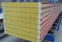 China 1M Wide Fireproof Glass Wool Sandwich Panel - Grade A Fire Resistance, 0.30-0.69 W/m²K Thermal Conductivity for sale