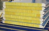 China BAODU Fireproof Glass Wool Sandwich Panel 50-200mm Thickness with 0.30-0.69 W/m²K Thermal Conductivity for Building Construction for sale