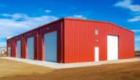 China Prefabricated Steel Warehouse Building 50 Year Lifespan 120kg Roof Load for sale