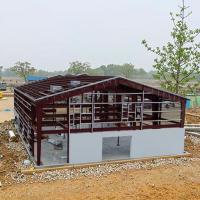 China Prefabricated Steel Structure Warehouse with EPS Rockwool PU Sandwich Panel Roof Cladding for sale