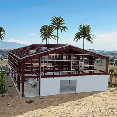 China Hot Dip Galvanized Steel Structure Warehouse Building Q235 Q345 Prefab Industrial Shed for sale