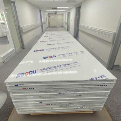 China Clean Room Sandwich Panel 50mm 100mm GMP Modular Dust Free Wall Panel for Hospital Laboratory for sale