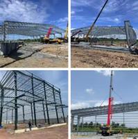 China Prefabricated Steel Structure Warehouse Building 50 Year Warranty Welded H Beam Custom Sizes for sale