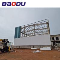 China Prefab Steel Warehouse Building 100m Clear Span Q345B Steel Structure for Commercial Industrial Construction for sale