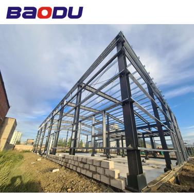 China Prefabricated Steel Frame Warehouse 500-1000 sqm Easy Assembly Industrial Storage Building for sale