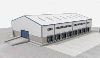 China Custom Steel Structure Warehouse Building Q235 Q355 ASTM A572 20m Clear Span Industrial for sale