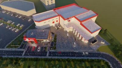 China Prefabricated Steel Structure Warehouse Custom Clear Span 100m Storage Building with PVC Window for sale