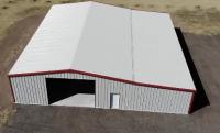 China Custom Prefabricated Steel Pole Barn Kits Barndominium Farm Shed Workshop Metal Building 20m Span for sale