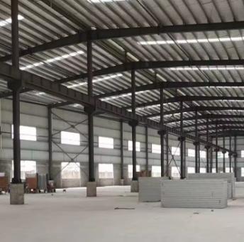 China Prefab Steel Warehouse High Load Bearing Capacity 100m Span Heavy Duty Industrial Storage Building for sale