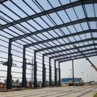 China Prefabricated Steel Structure Building Q355B 50m Span Industrial Warehouse Factory Workshop for sale