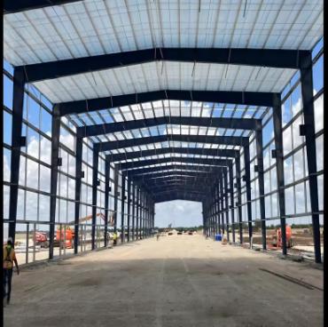 China Prefab Steel Warehouse Building Q355 H Beam 20m Span Customizable Industrial Storage for sale