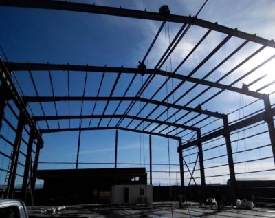 China Prefabricated Steel Structure Building Heavy Duty Warehouse Factory Q235 Q345 H Section Steel 50m Span for sale