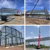 China Prefab Steel Warehouse Building Hot Dip Galvanized Q235 Q355 Steel Frame Modular Storage Solution 600 sqm for sale