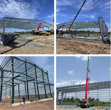 China Prefab Steel Warehouse Building Hot Dip Galvanized Q235 Q355 Steel Frame Modular Storage Solution 600 sqm for sale
