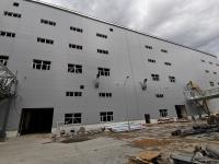 China Large Span Metal Structure Warehouse Raw Material Storage Building Z‑type Purlin Wall Panels Disassembled Container Shipment for sale