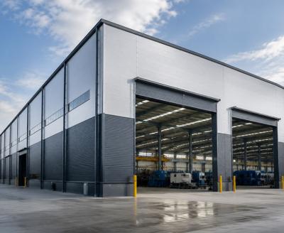 China Custom Prefabricated Steel Structure Workshop, Large Span Portal Frame Industrial Factory & Warehouse Building with Anti-Corrosion Coating for sale