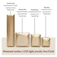 China Customized Spray Paint Box Gift Packaging LED Light Jewelry Box for sale