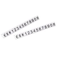 China Spot Strip Digital Jewelry Tags Display Number For White Dollar Euro Transparent Black for sale