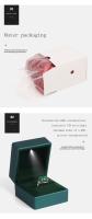 China Spray Paint Plastic Engagement Ring Gift Box Built In LED Light for sale