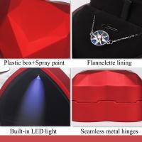 China LED Light Rings Jewelry Box Customizable Jewelry Gift Packaging Box for sale