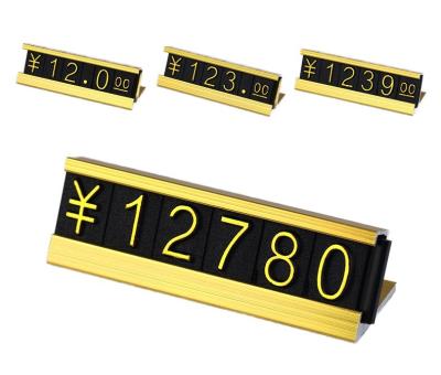 China AaL-49-17 S Metal Base Jewelry Watch Display Price Tags Label For Retail And Store Gold or Black Base for sale