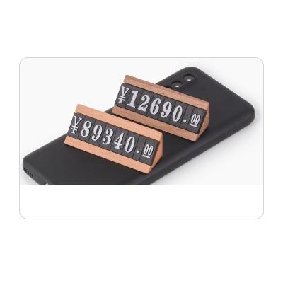 China Adjustable Cube Tag on Wooden Base for sale