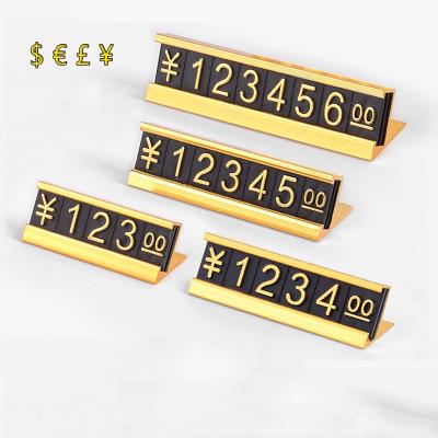 China Water-resistant Single-sided Price Display Tags Made from Aluminum Alloy and Plastics for Jewelry Stores for sale