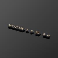 China AP1-5-3 Jewellery Price Cubes are made from black glossy plastic and have embossed lettering for sale